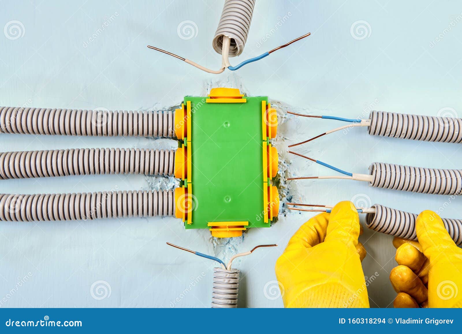 Electrical Work, Wiring Installation Services Stock Photo - Image of ...