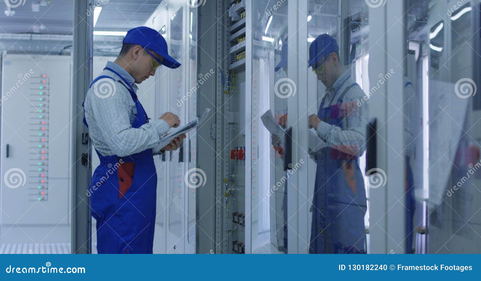 Electrical Worker Doing an Inspection Stock Photo - Image of ...