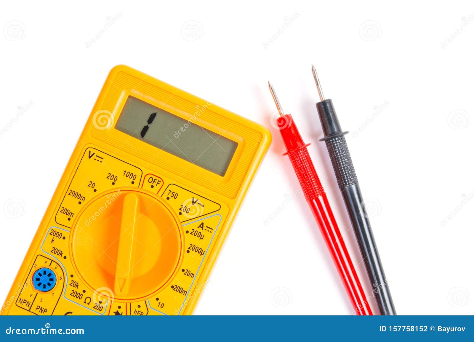 Electricaldigital Multimeter On White Background Stock Photo - Image of ...