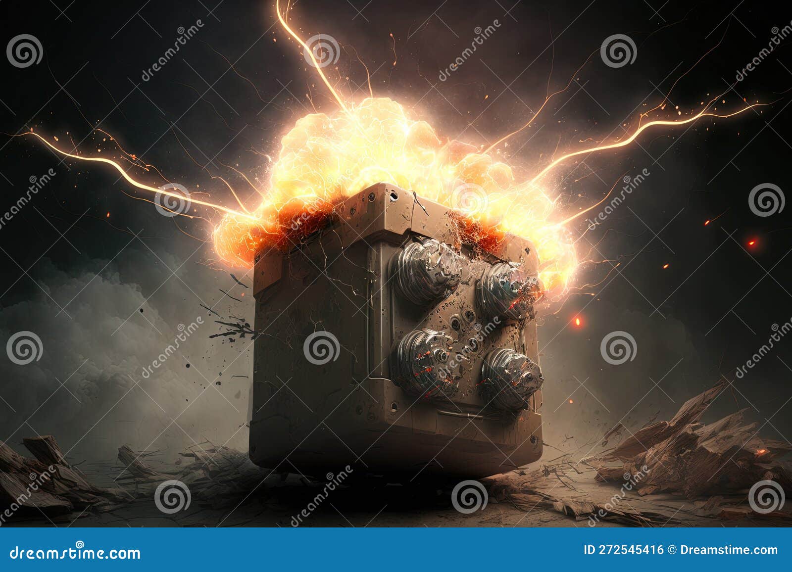 Electrically detonates stock illustration. Illustration of energy ...