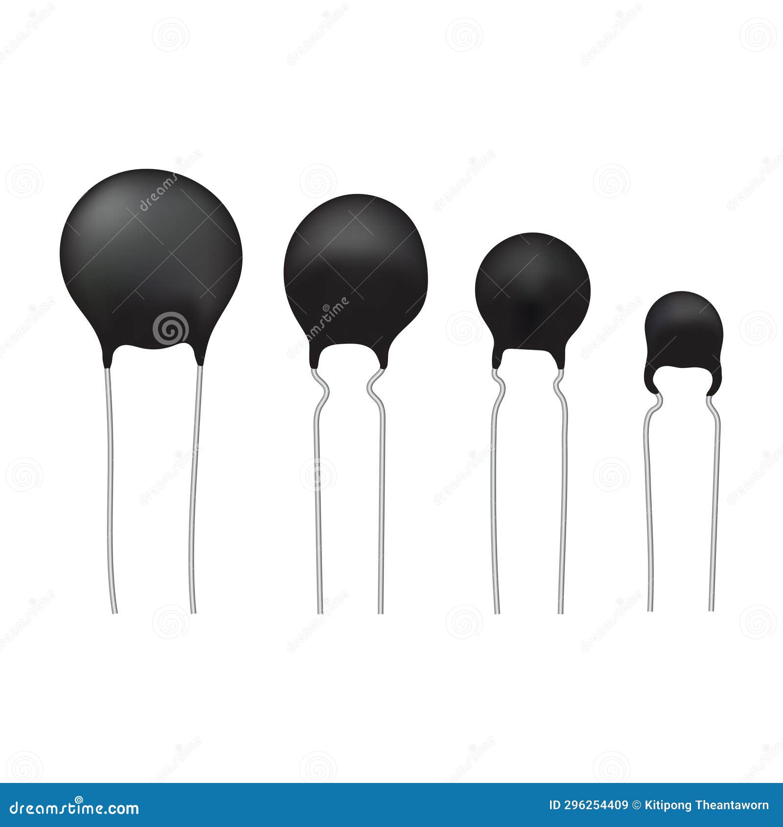 Thermistor Icon Set on White Background. NTC Thermistor Resistor Sign ...