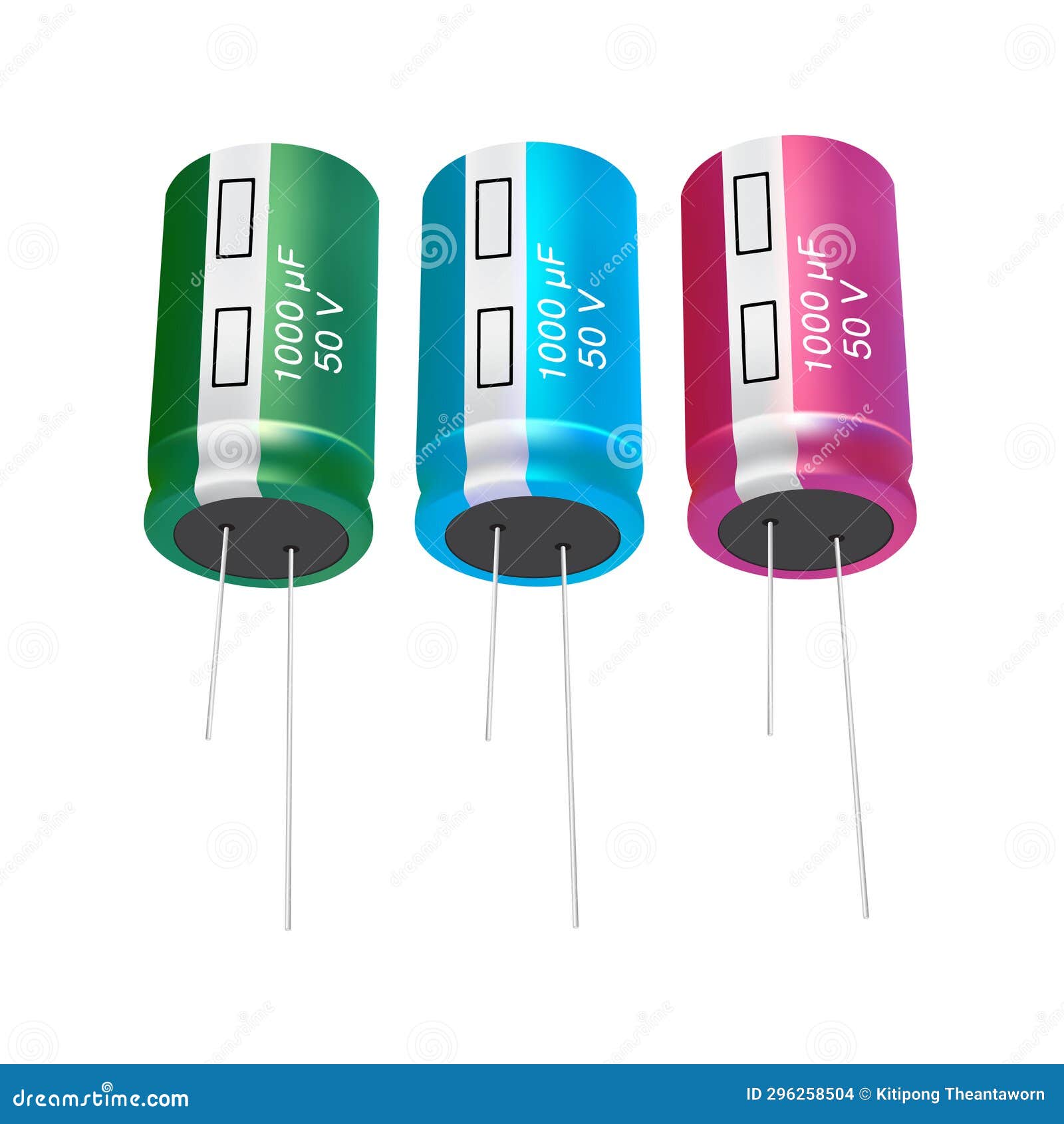 Chip Capacitor Icon Set. Isometric of Chip Capacitor Vector Icon for ...