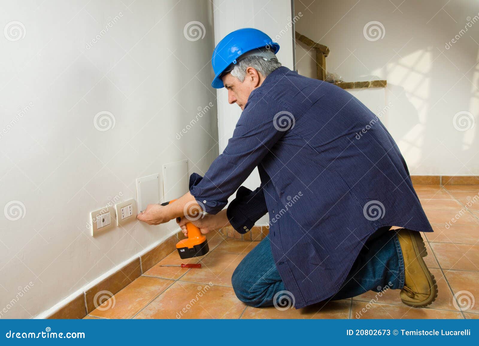 Electrician stock image. Image of profession, electrician - 20802673