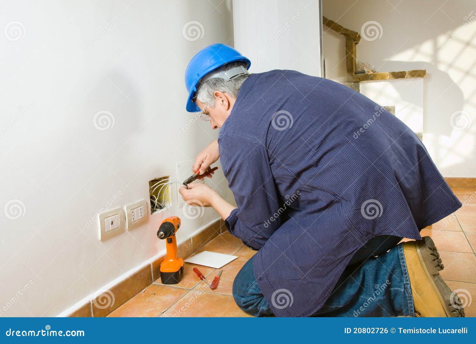 Electrician stock photo. Image of labor, breaker, construction - 20802726