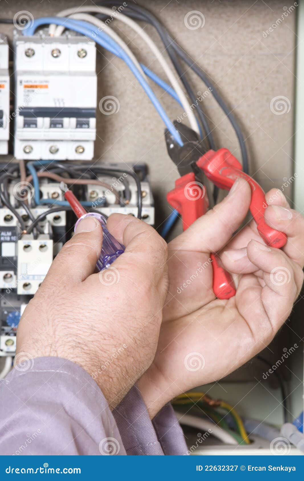 Electrician stock image. Image of collaboration, gloves - 22632327