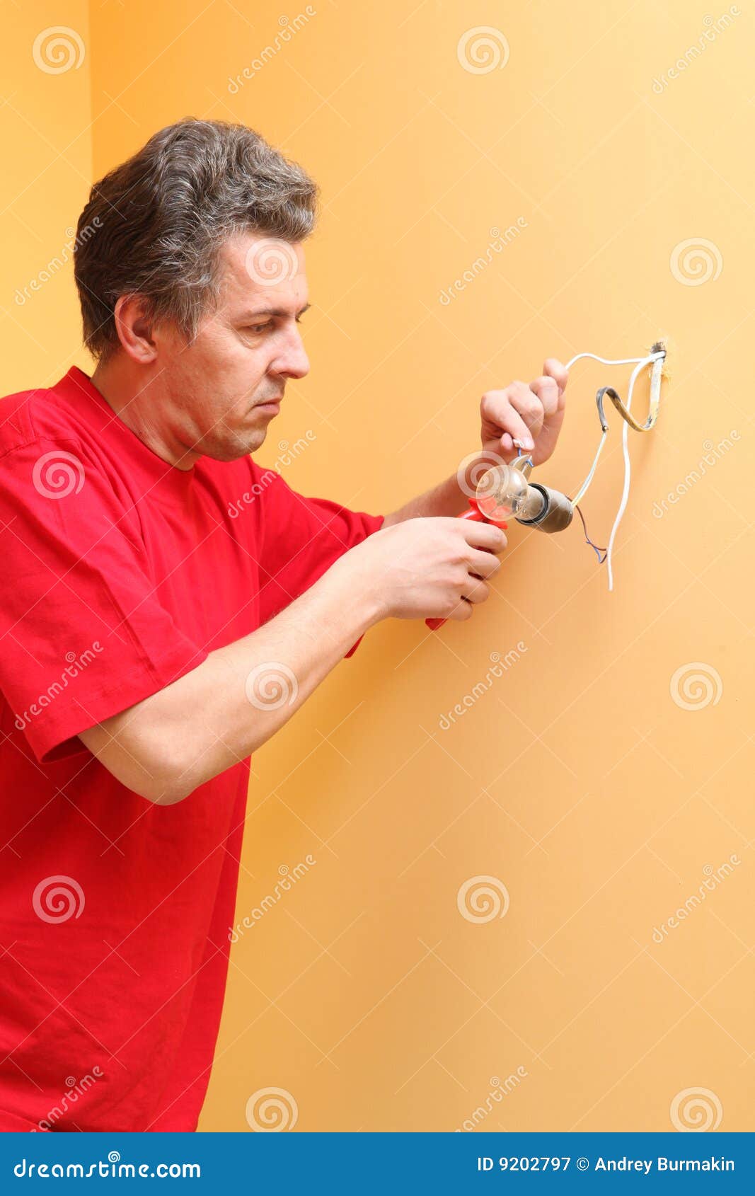 The electrician stock image. Image of profession, light - 9202797