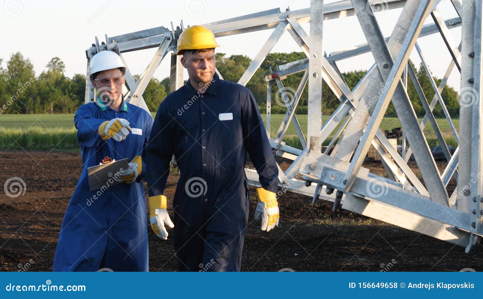 An Electrician or Builder and Engineer, in a Blue Robe, in a Yellow and ...