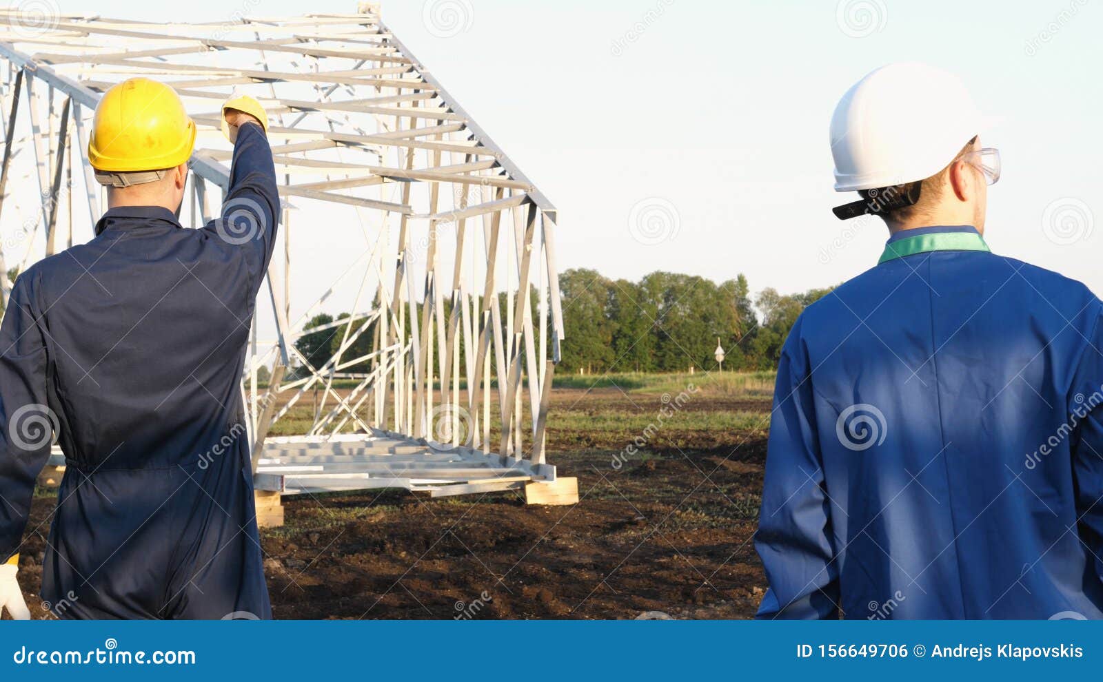 An Electrician or Builder and Engineer, in a Blue Robe, in a Yellow and ...