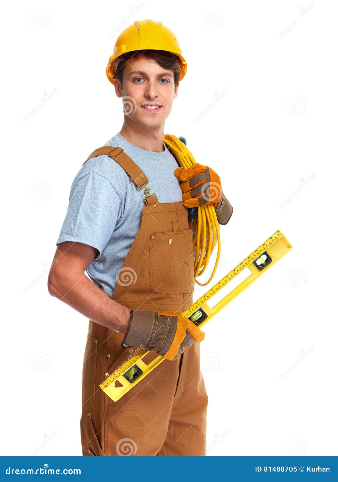 Electrician Construction Worker Stock Image - Image of construction ...