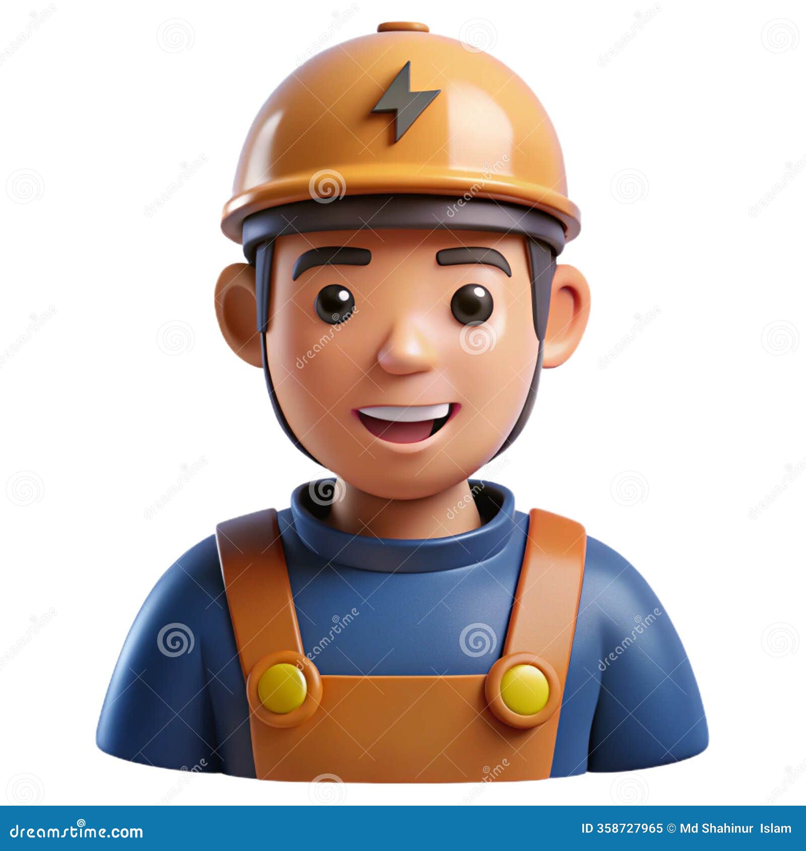 Electrician 3D Icon stock illustration. Illustration of icon - 358727965