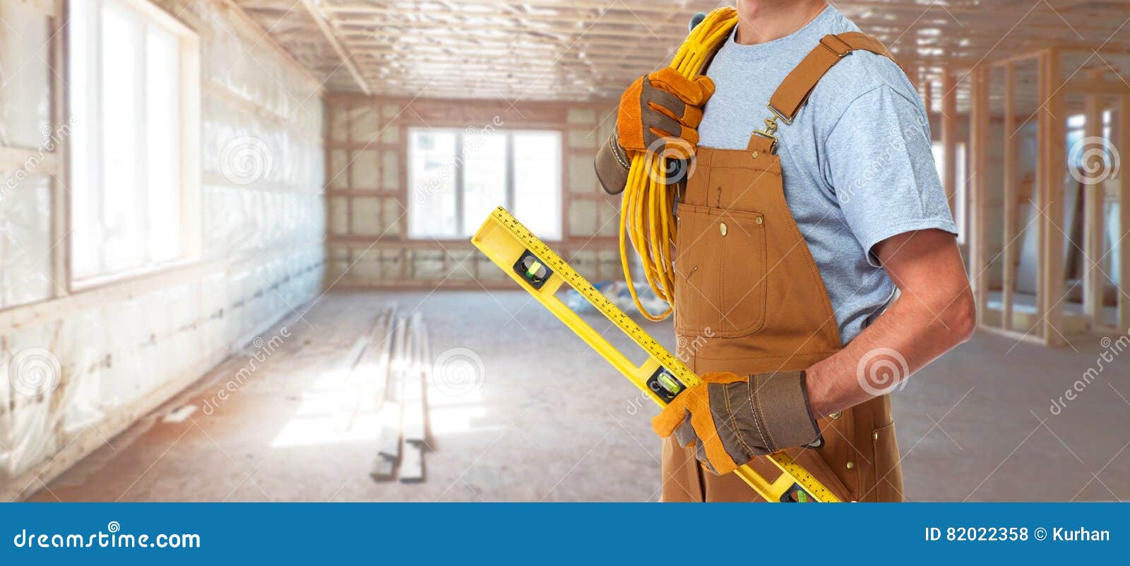 Electrician with Electrical Cable Stock Photo - Image of electricity ...