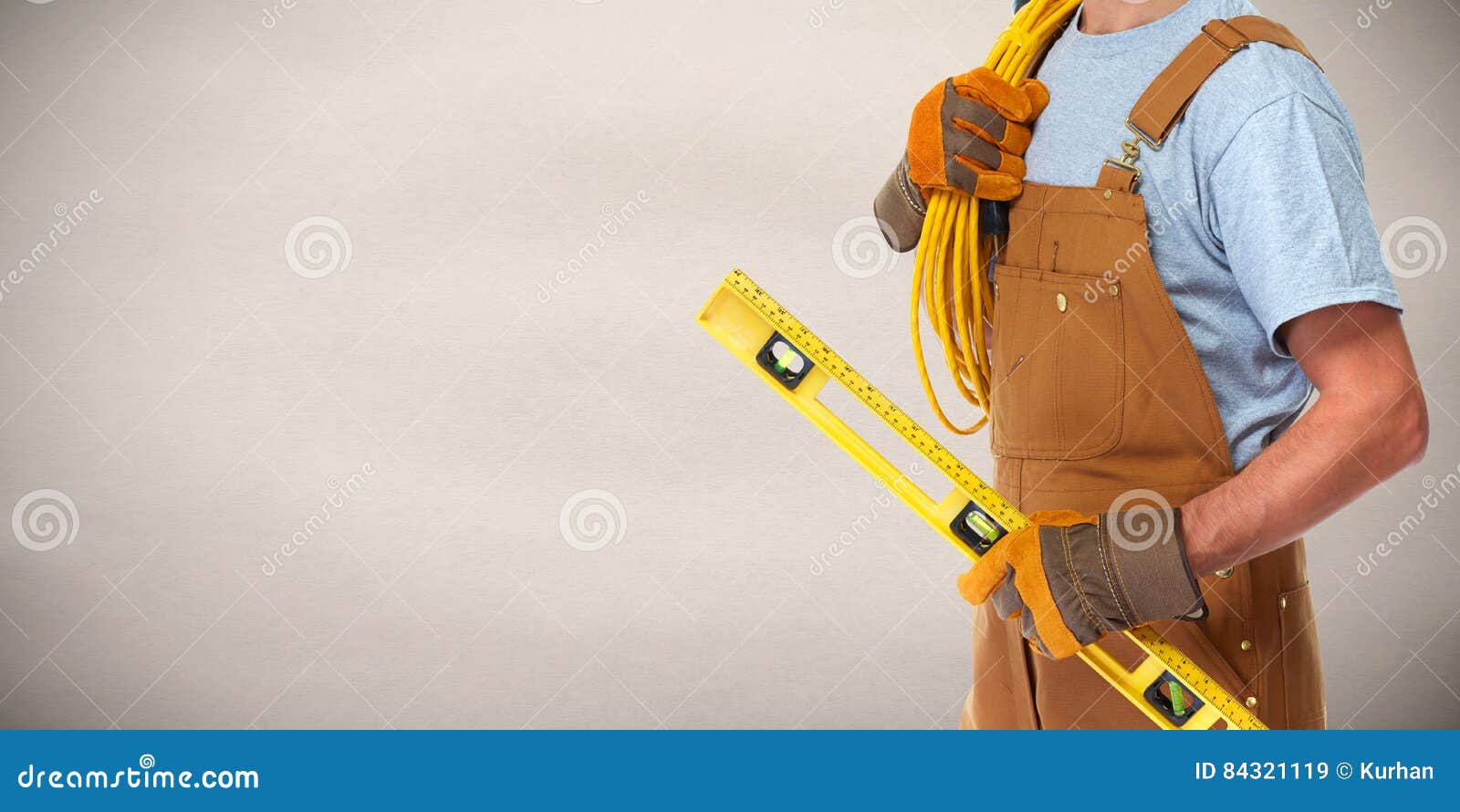 Electrician with Electrical Cable Stock Image - Image of professional ...