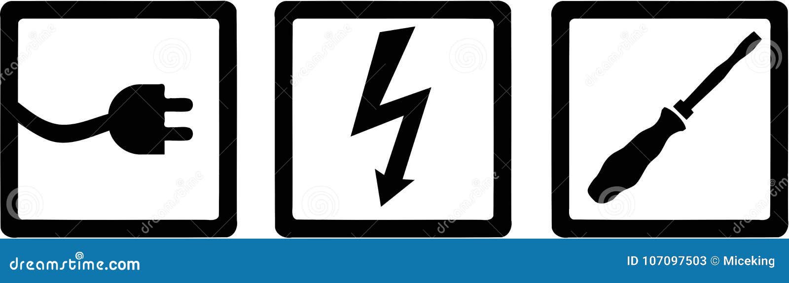 Electrician Electrical Objects Stock Vector - Illustration of energy ...