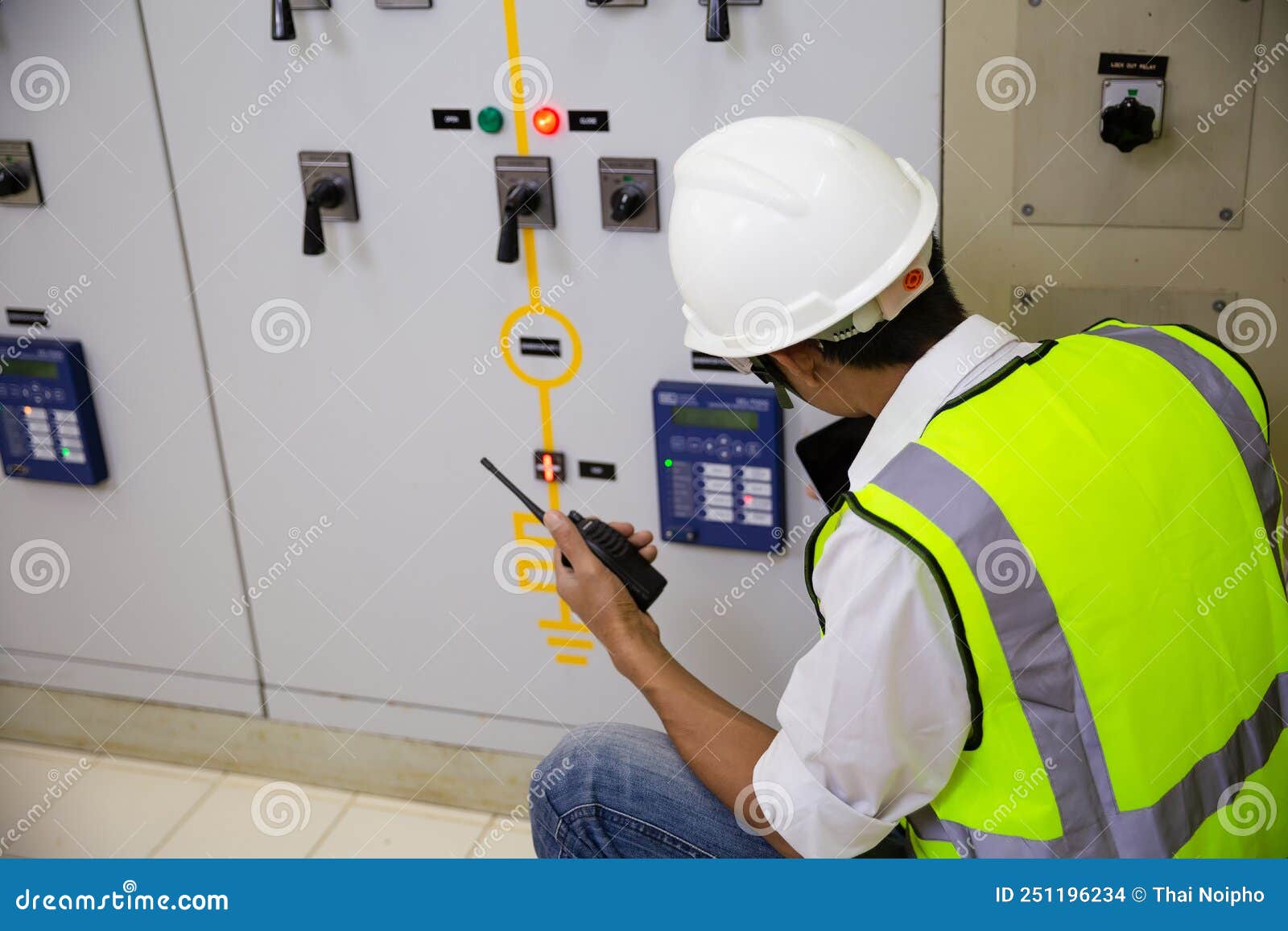 Electrical engineering man stock photo. Image of engineering - 251196234