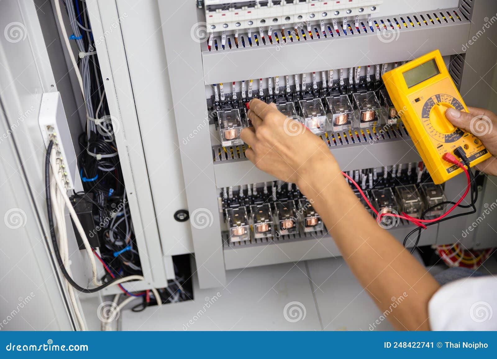 Electrical engineering man stock image. Image of electical - 248422741