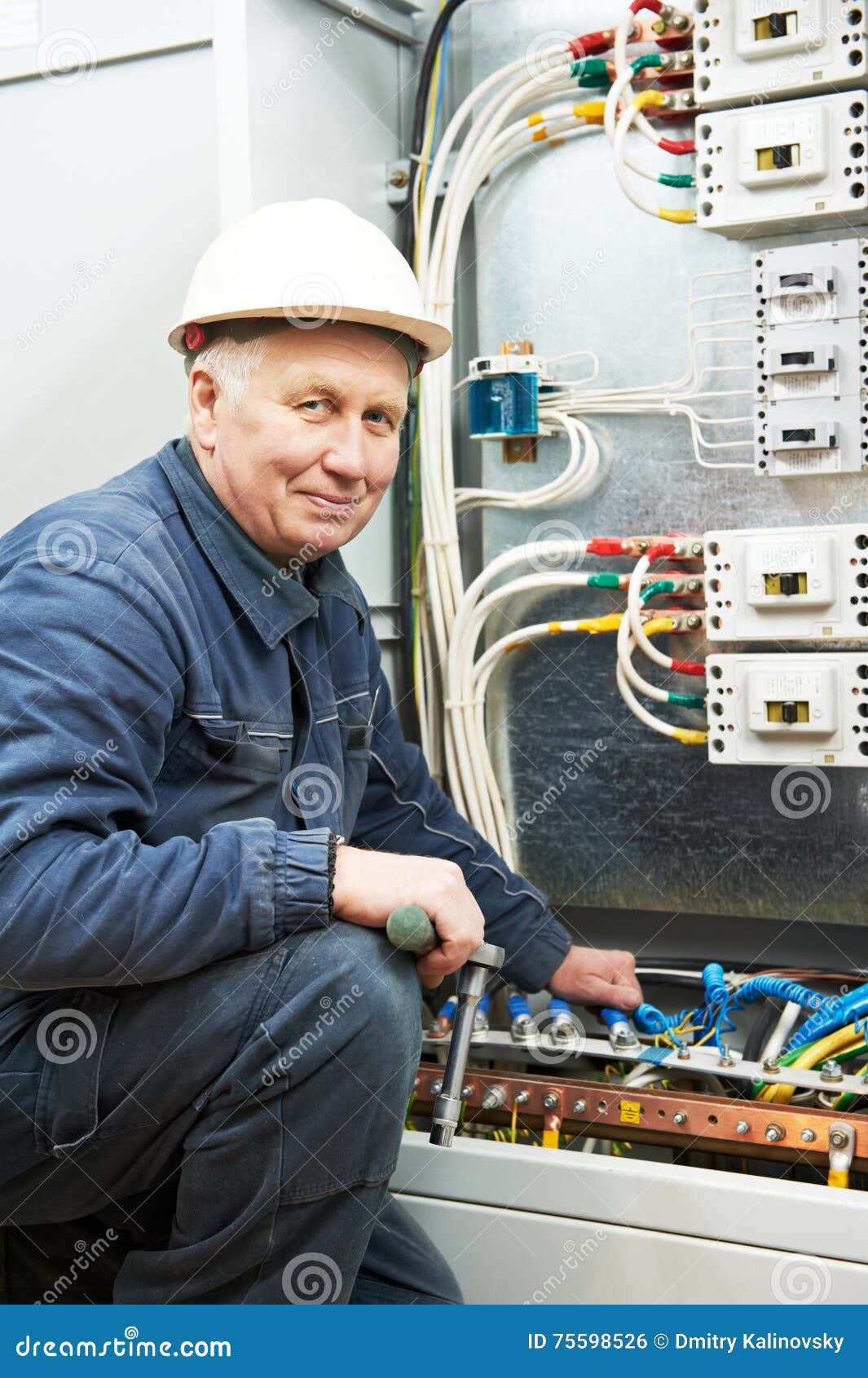 Electrician Engineer Worker Stock Photo - Image of equipment ...