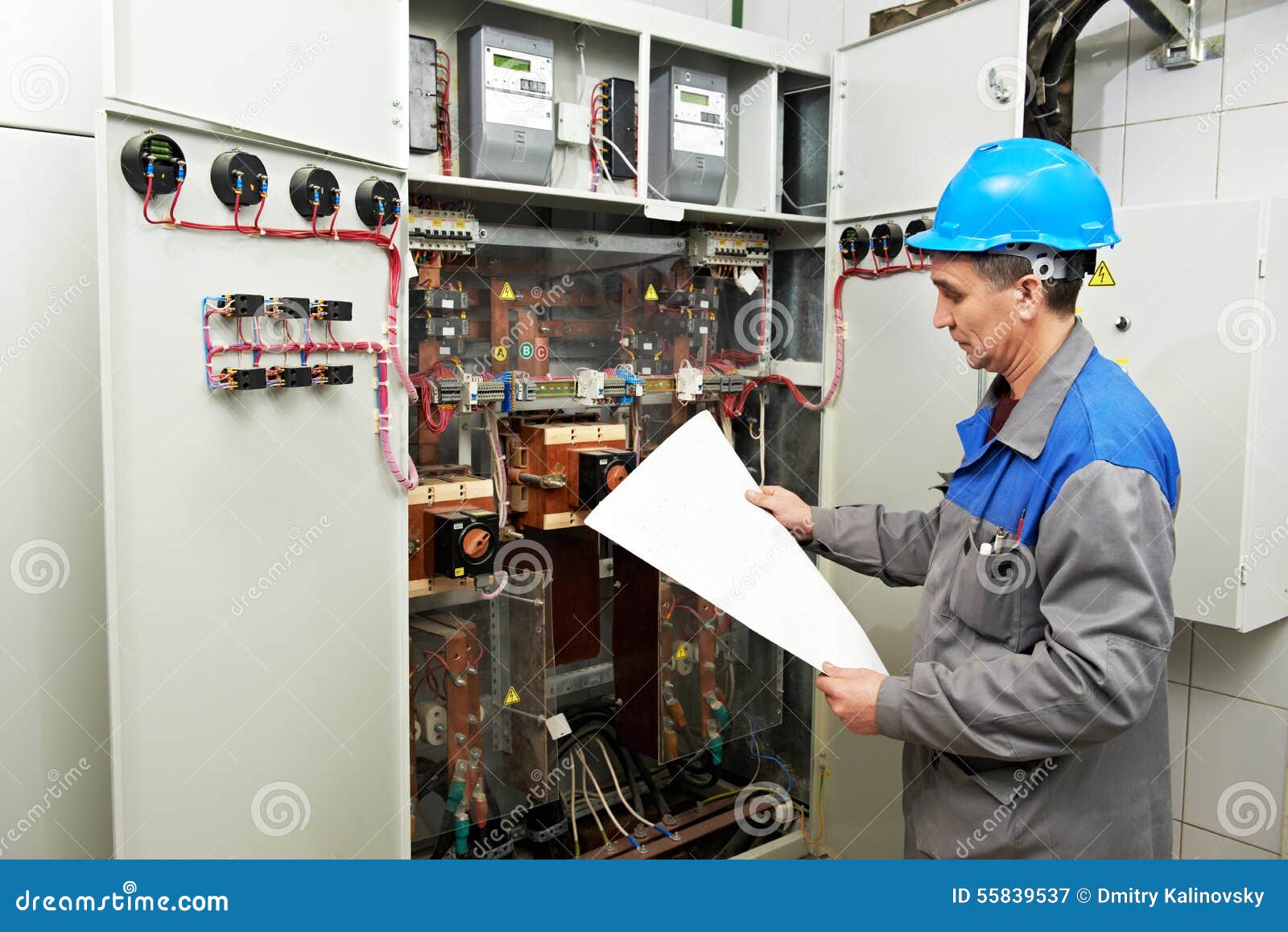 Electrician Engineer Worker Stock Image - Image of maintenance ...