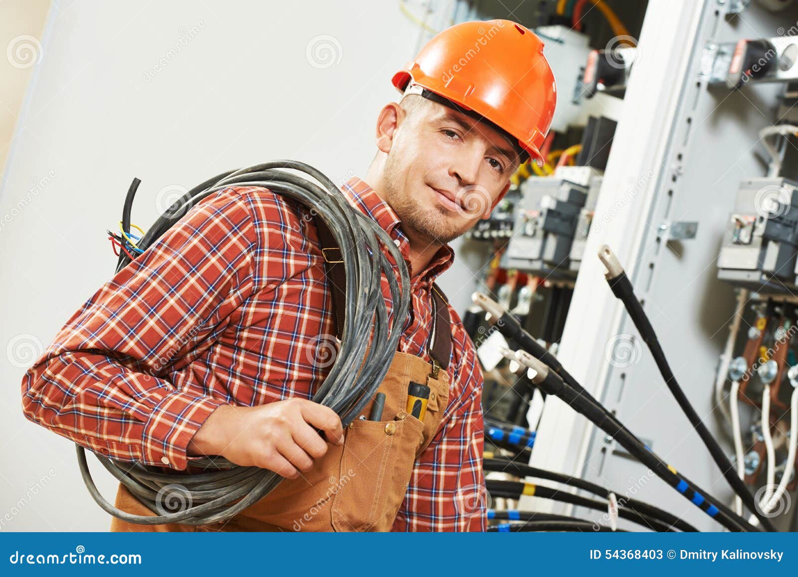 Electrician Engineer Worker Stock Image - Image of building, electrical ...