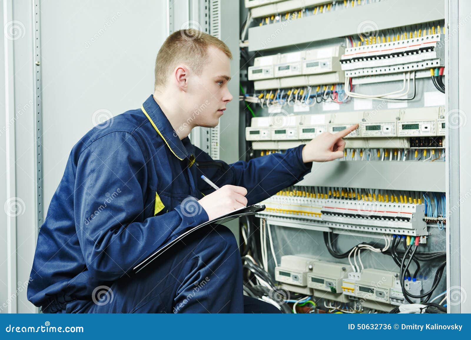 Electrician Engineer Worker Stock Photo - Image of industrial, labor ...