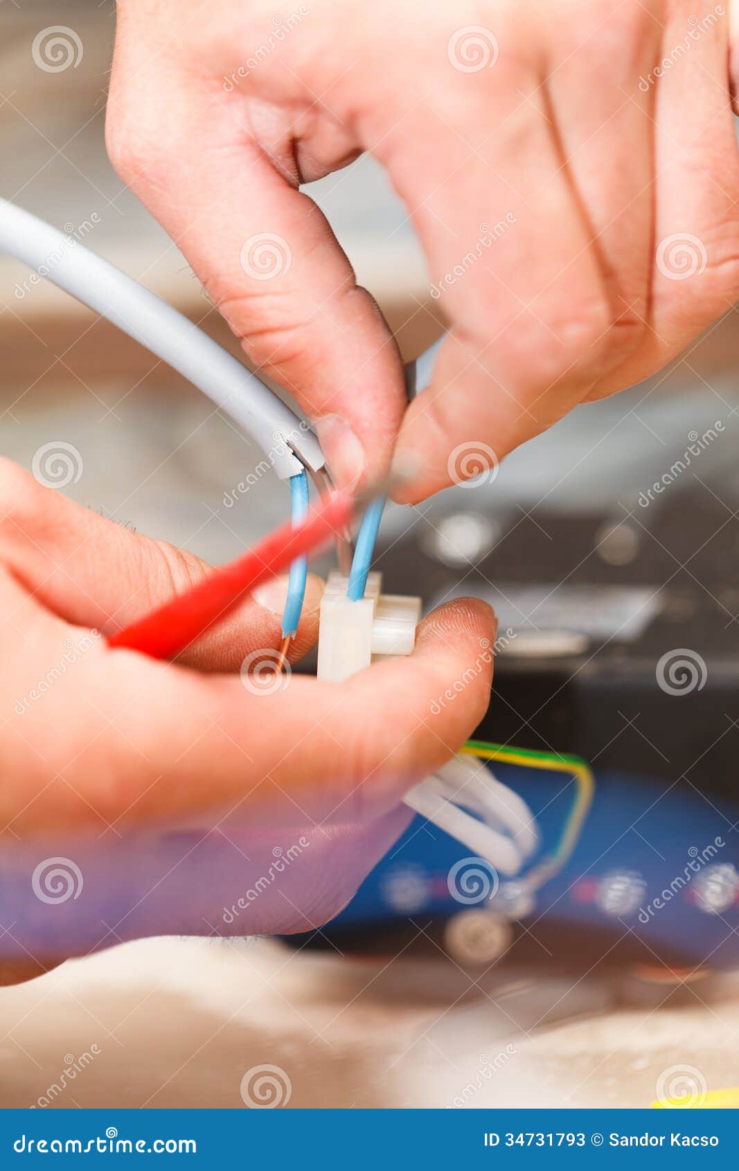 Electrician Fixing Devices stock image. Image of light - 34731793
