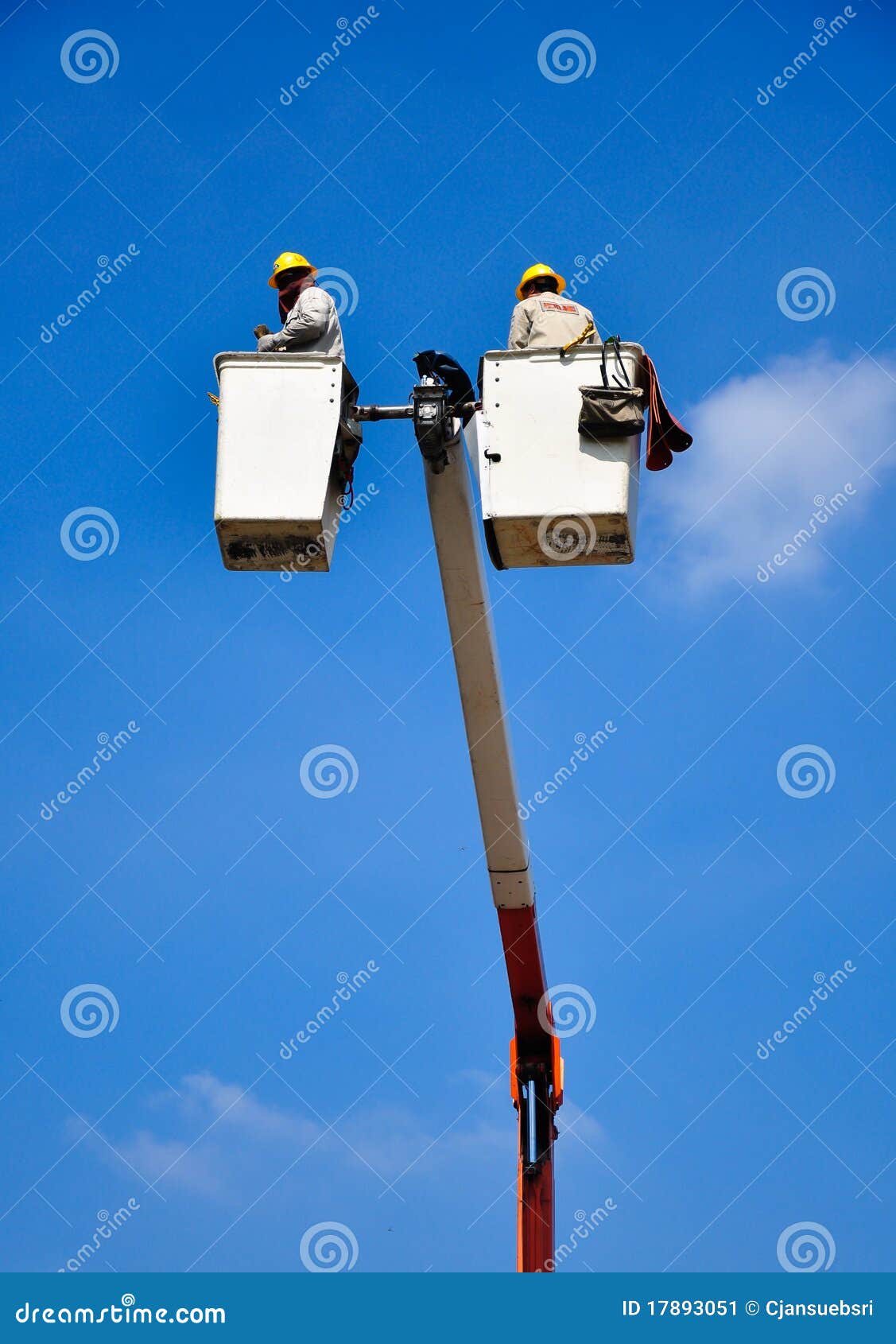 Electrician Fixing Power Lines Stock Image - Image of electricity ...