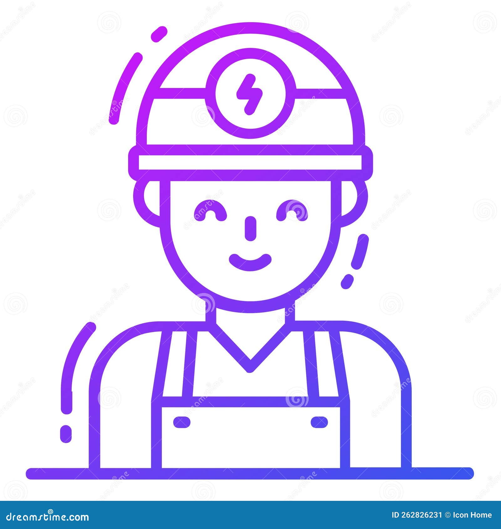 Electrician Icon, Single Avatar Vector Illustration Stock Vector ...