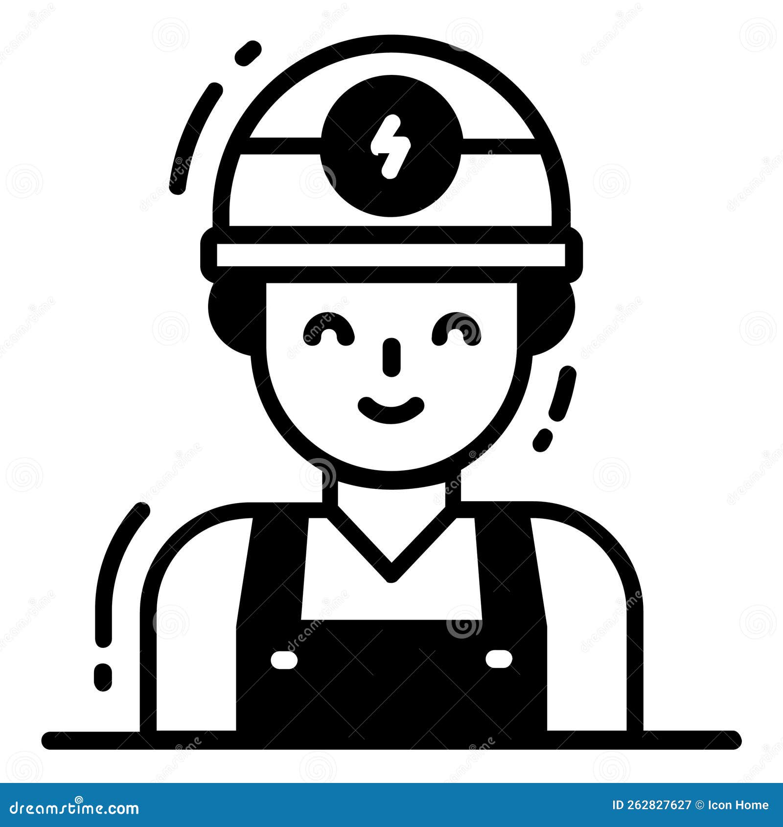 Electrician Icon, Single Avatar Vector Illustration Stock Vector ...