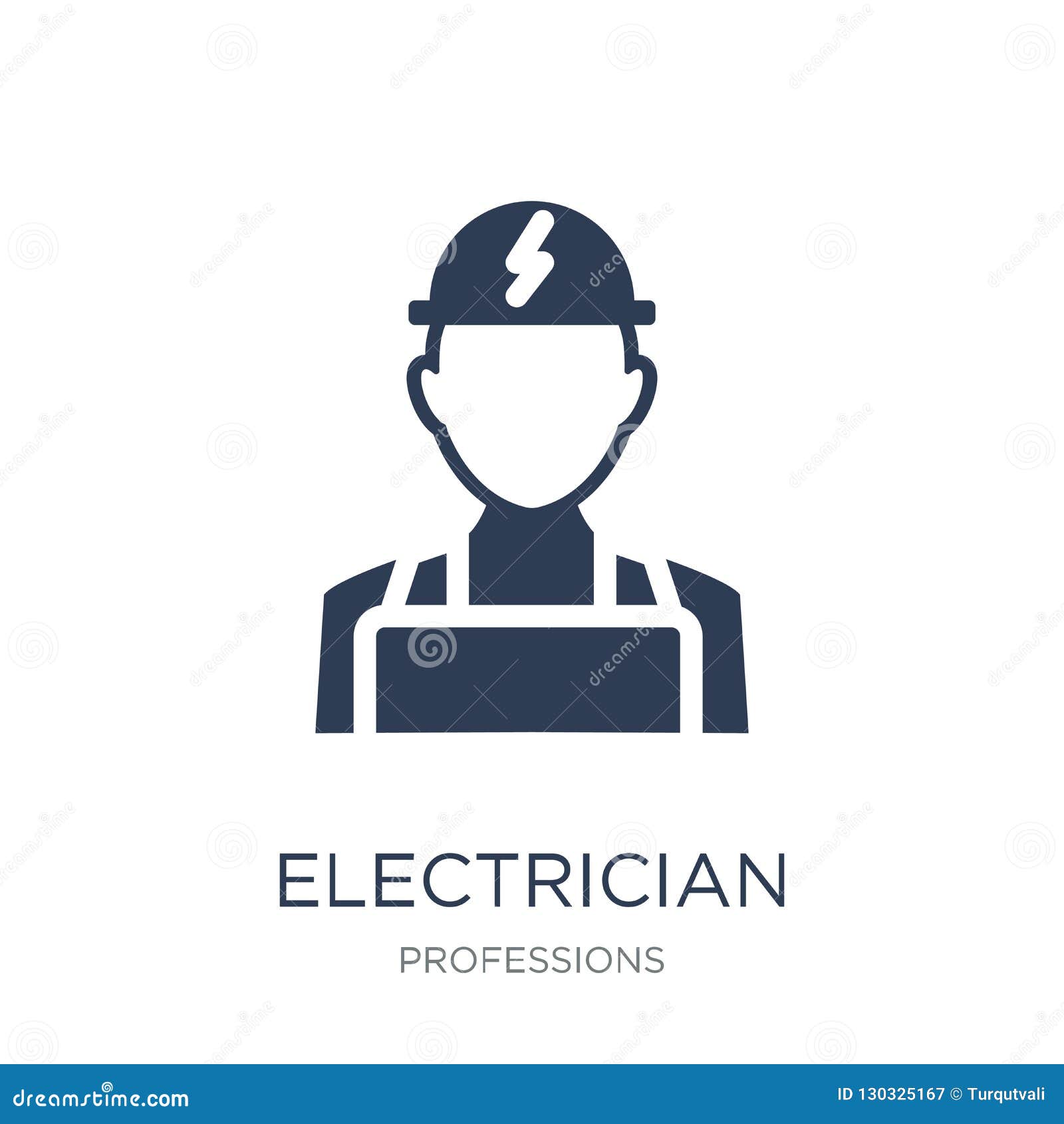 Electrician Icon. Trendy Flat Vector Electrician Icon on White B Stock ...