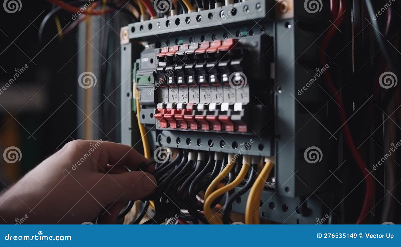 Electrician Installing Electrical Equipment And Sockets, Electric Man ...