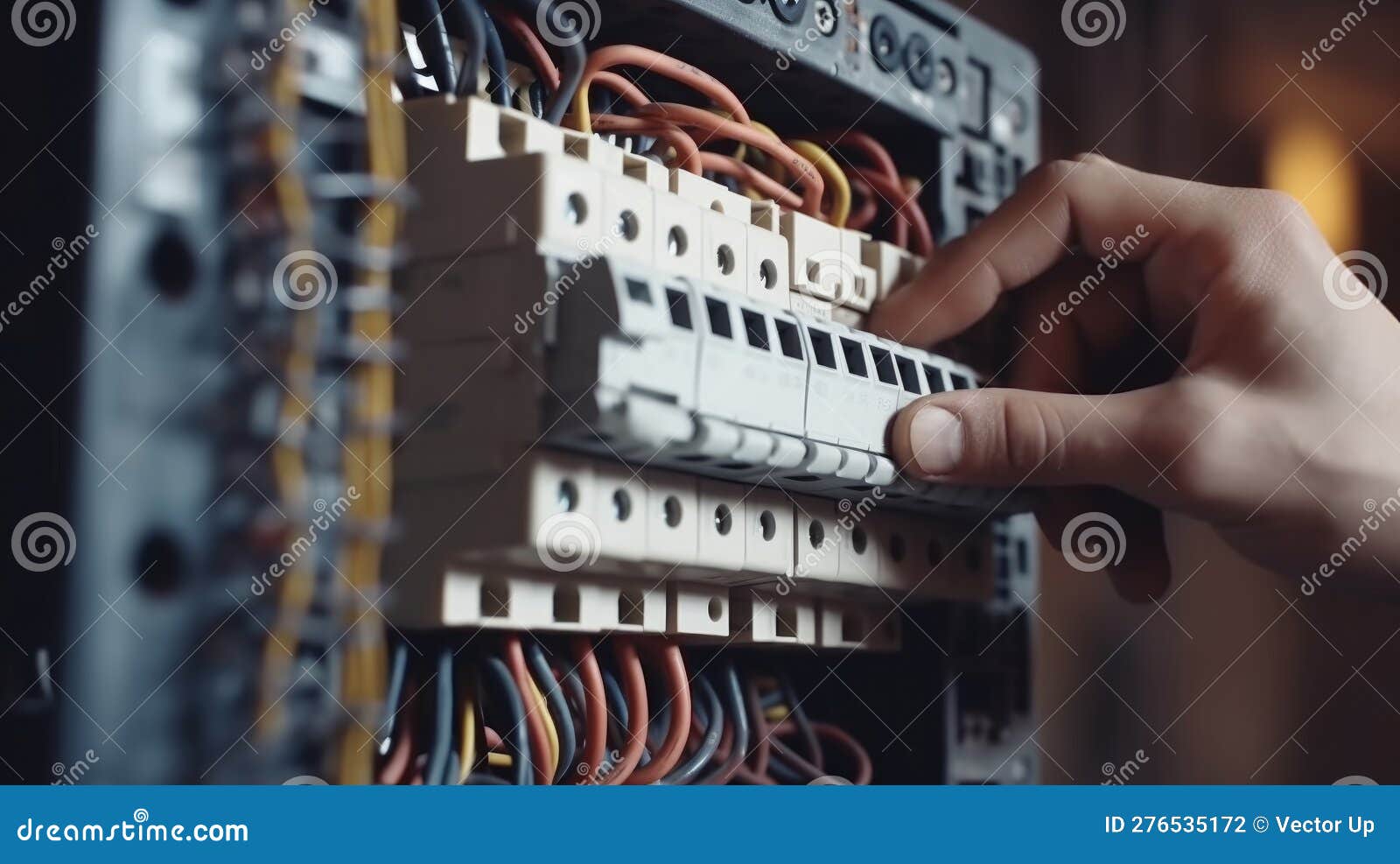 Electrician Installing Electrical Equipment And Sockets, Electric Man ...