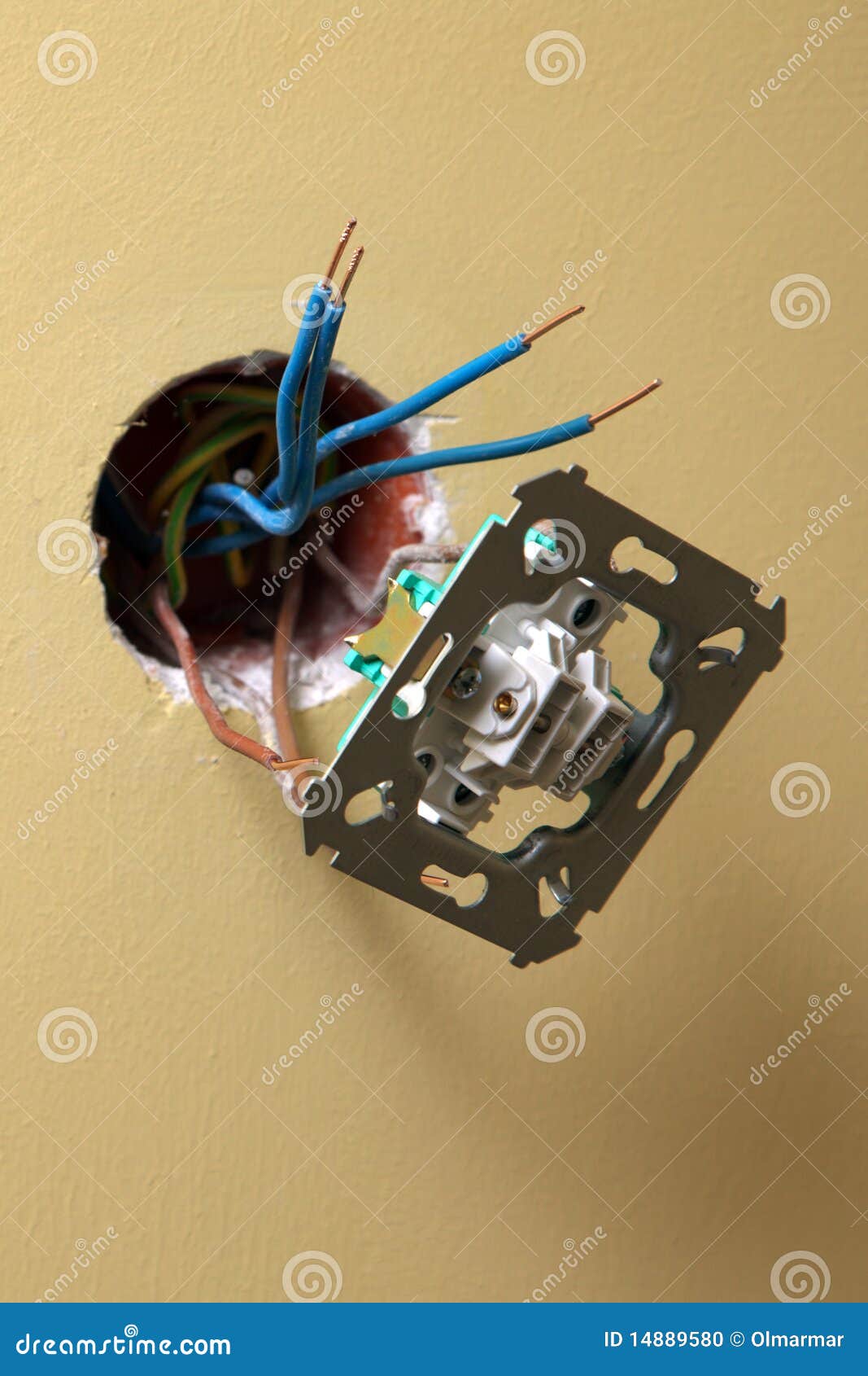 Installing Power Outlets. Power Sockets On Initial Stage Of ...