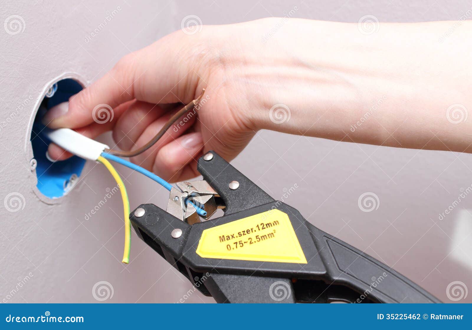 Electrician Insulating Electric Wires Stock Photo - Image of fixing ...