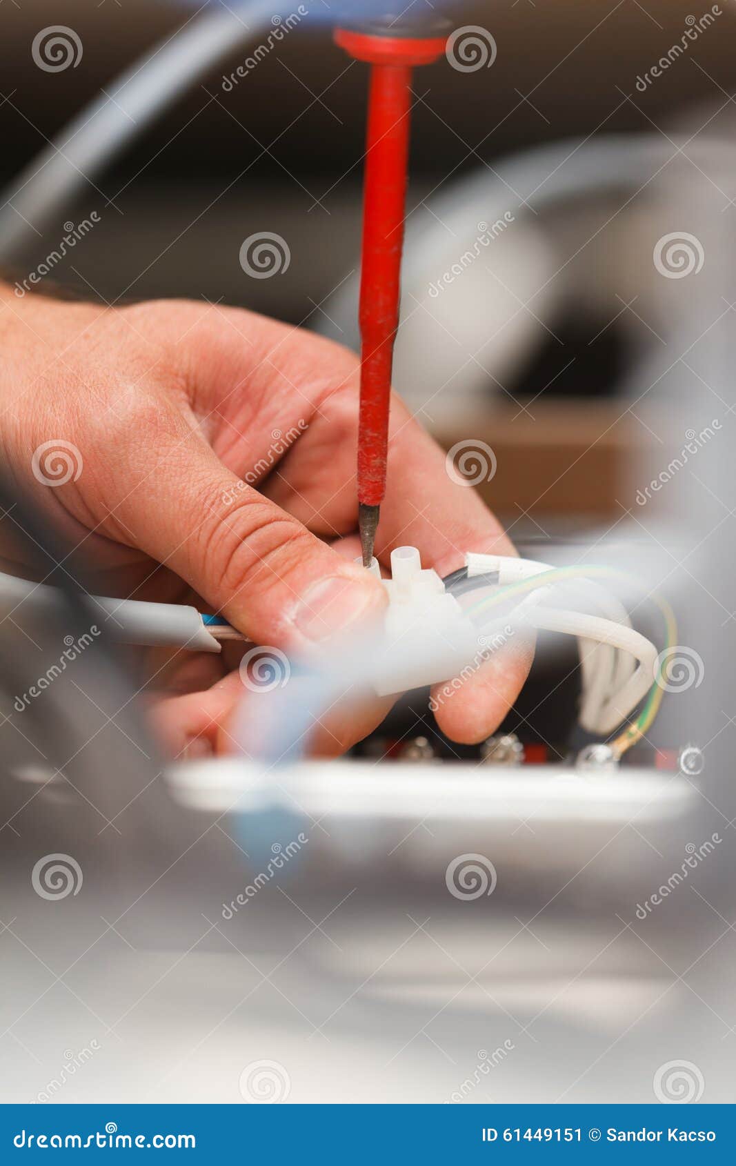 Electrician Man Working stock image. Image of fixing - 61449151