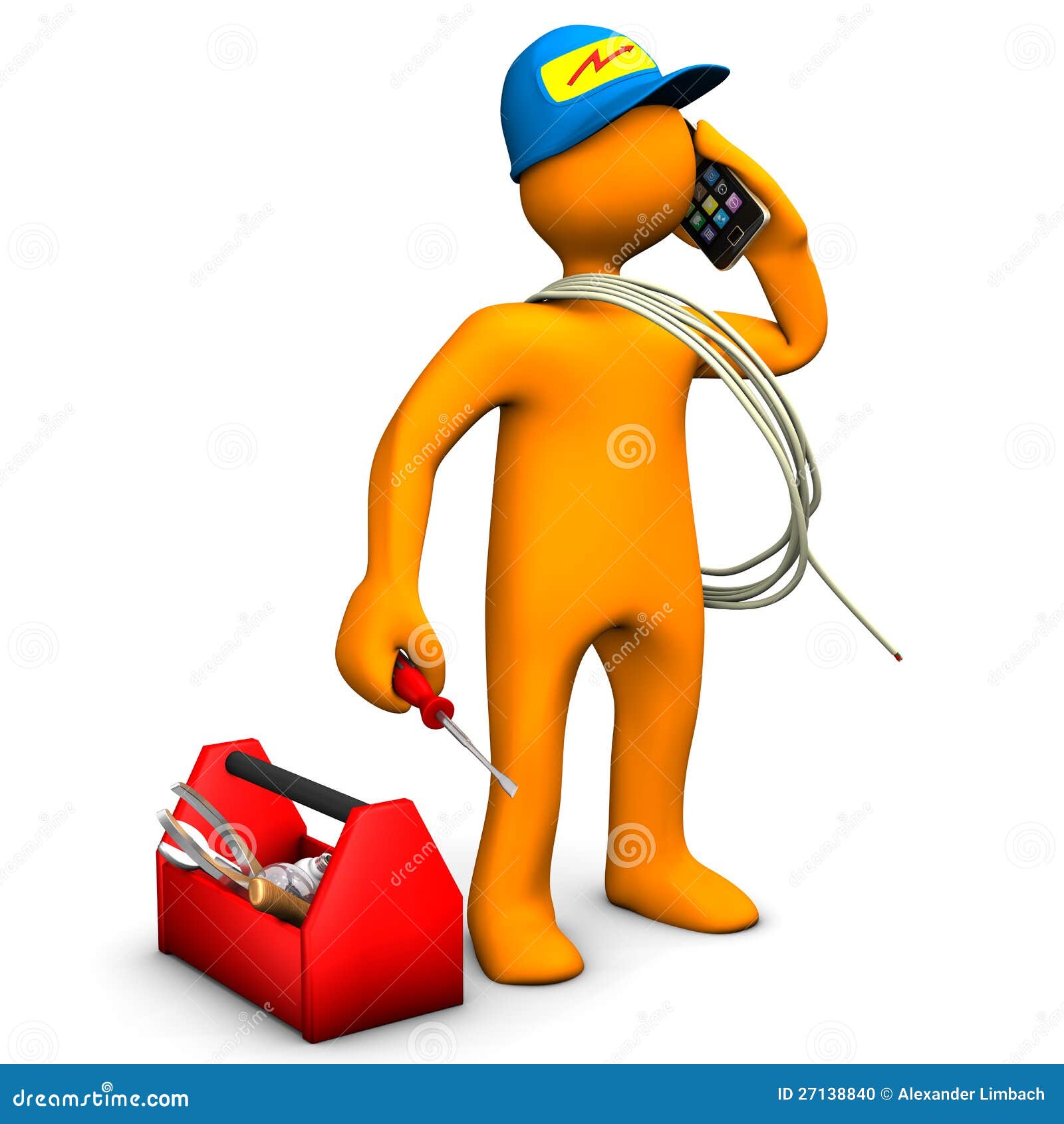 Electrician Phones stock illustration. Illustration of screwdriver ...