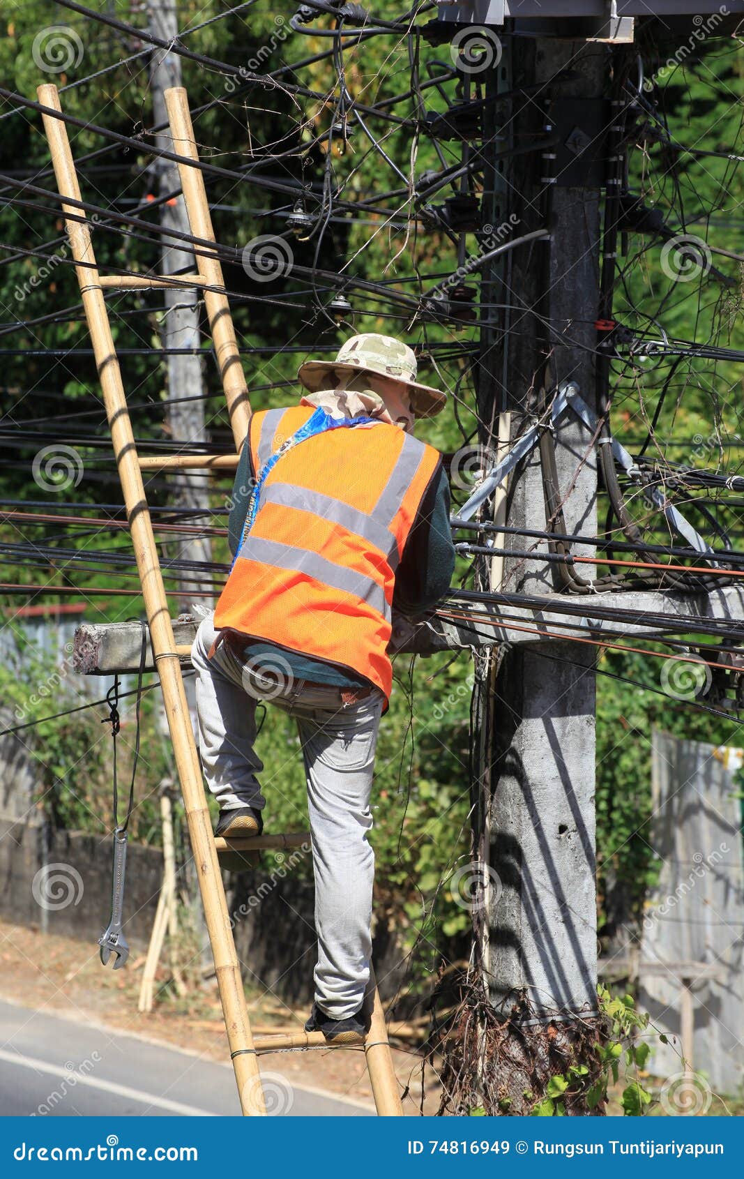 Electrician stock image. Image of adult, industry, accident - 74816949