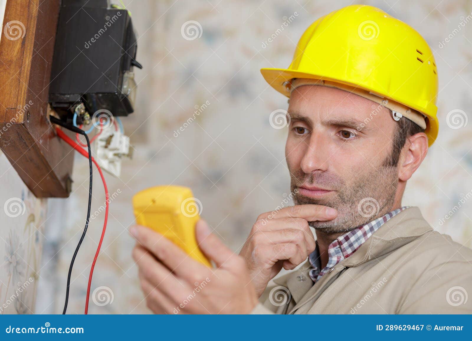 Electrician Repair Old Electric Meter Stock Image - Image of voltage ...