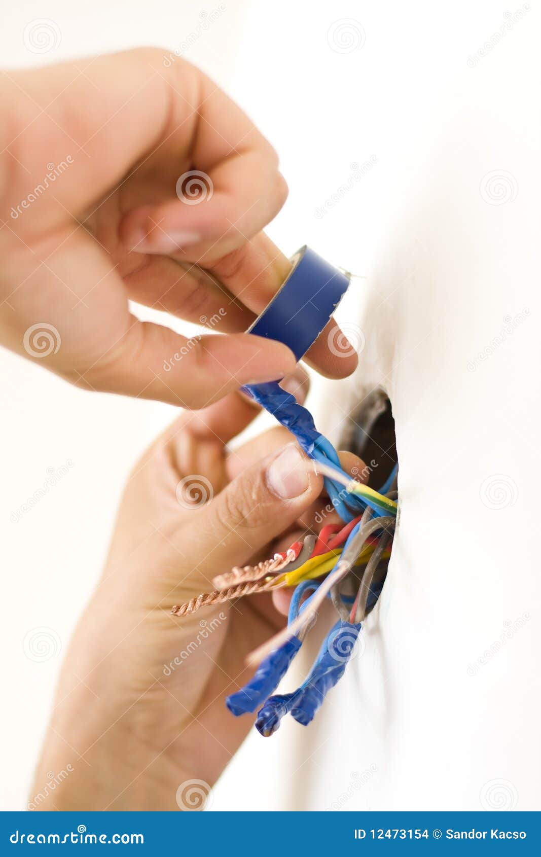 Electrician s hands stock photo. Image of occupation - 12473154