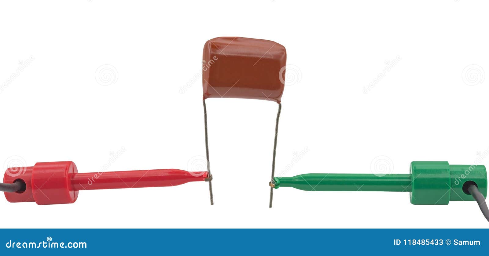 Electrician`s Probes Testing Capacitor Stock Image - Image of ...