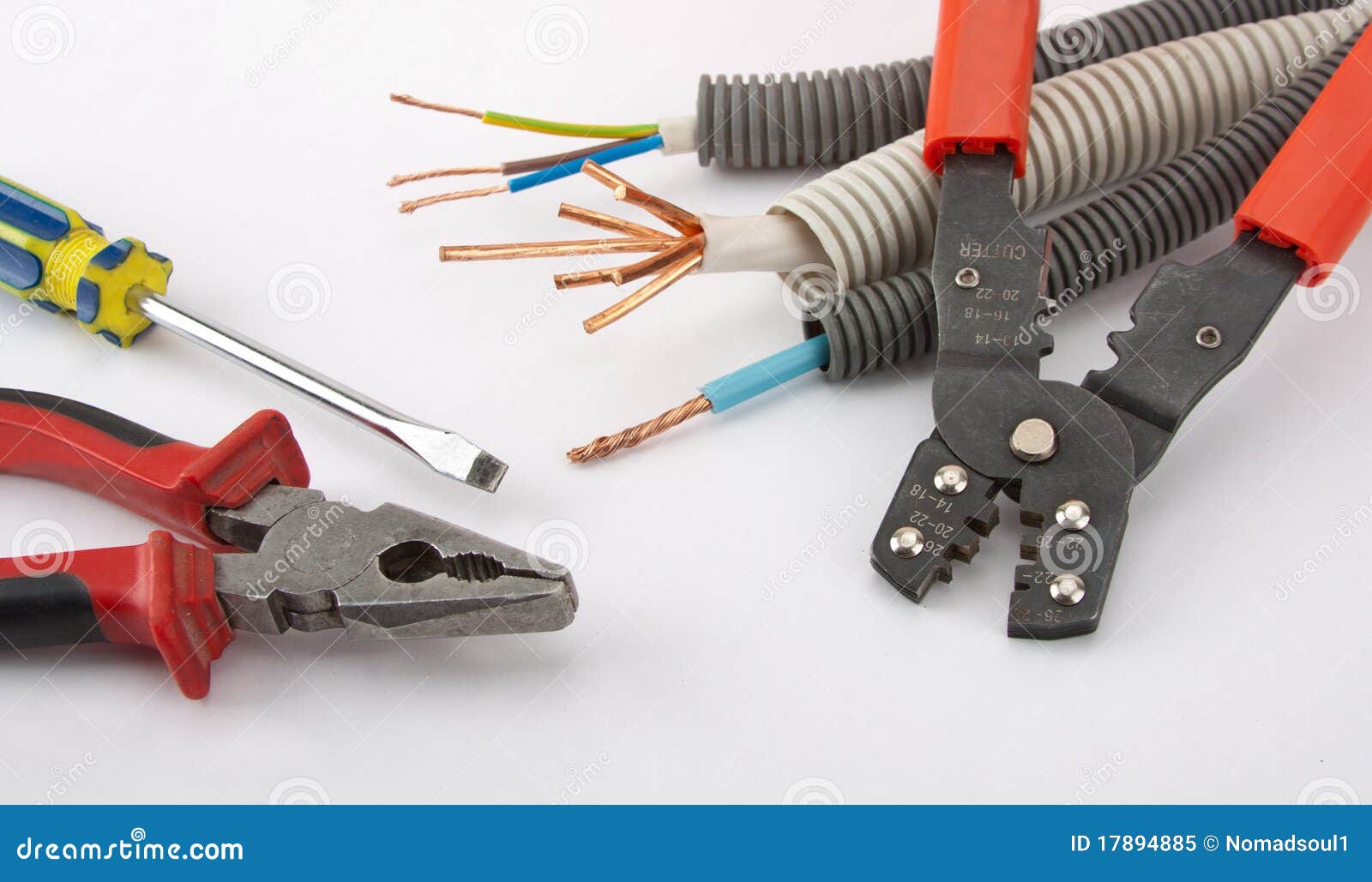 Electrician s tools stock image. Image of cable, tools - 17894885