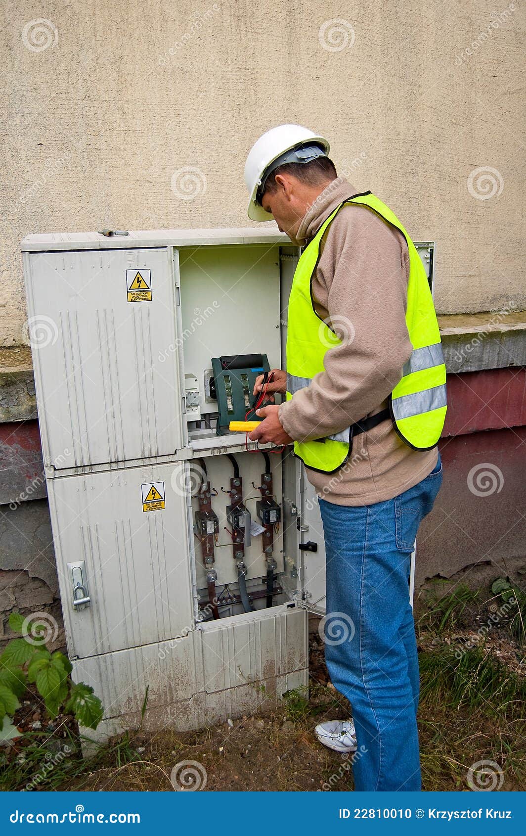Electrician in Switching Power Stock Photo - Image of reinforcemant ...