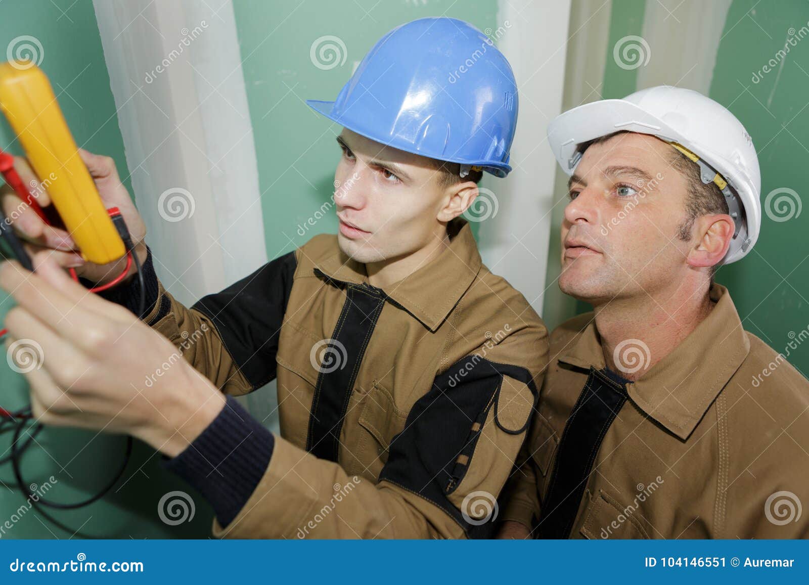 Electrician Testing Light Switch with Multimeter Stock Image - Image of ...