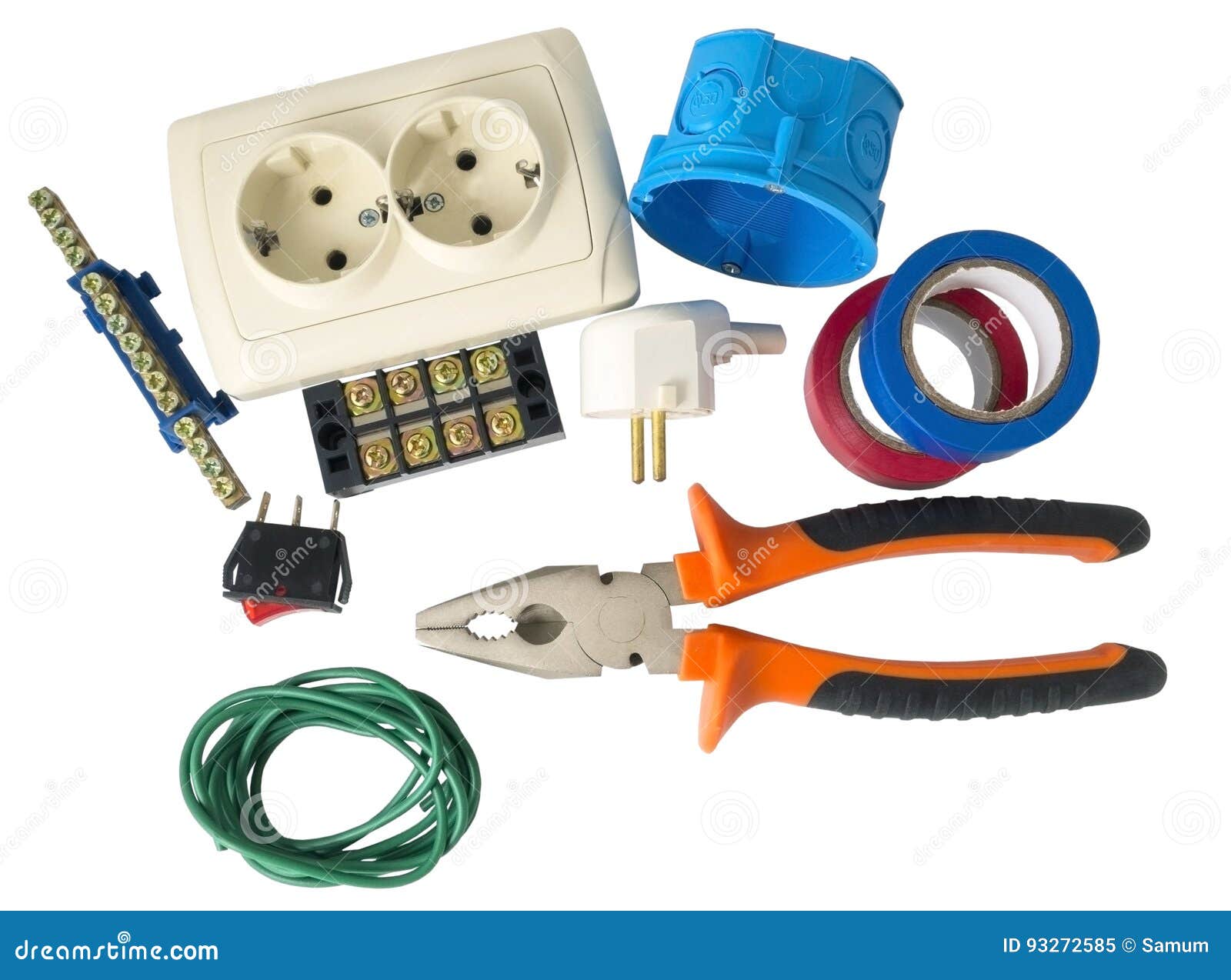 Electrician tools stock image. Image of electric, cutter - 93272585