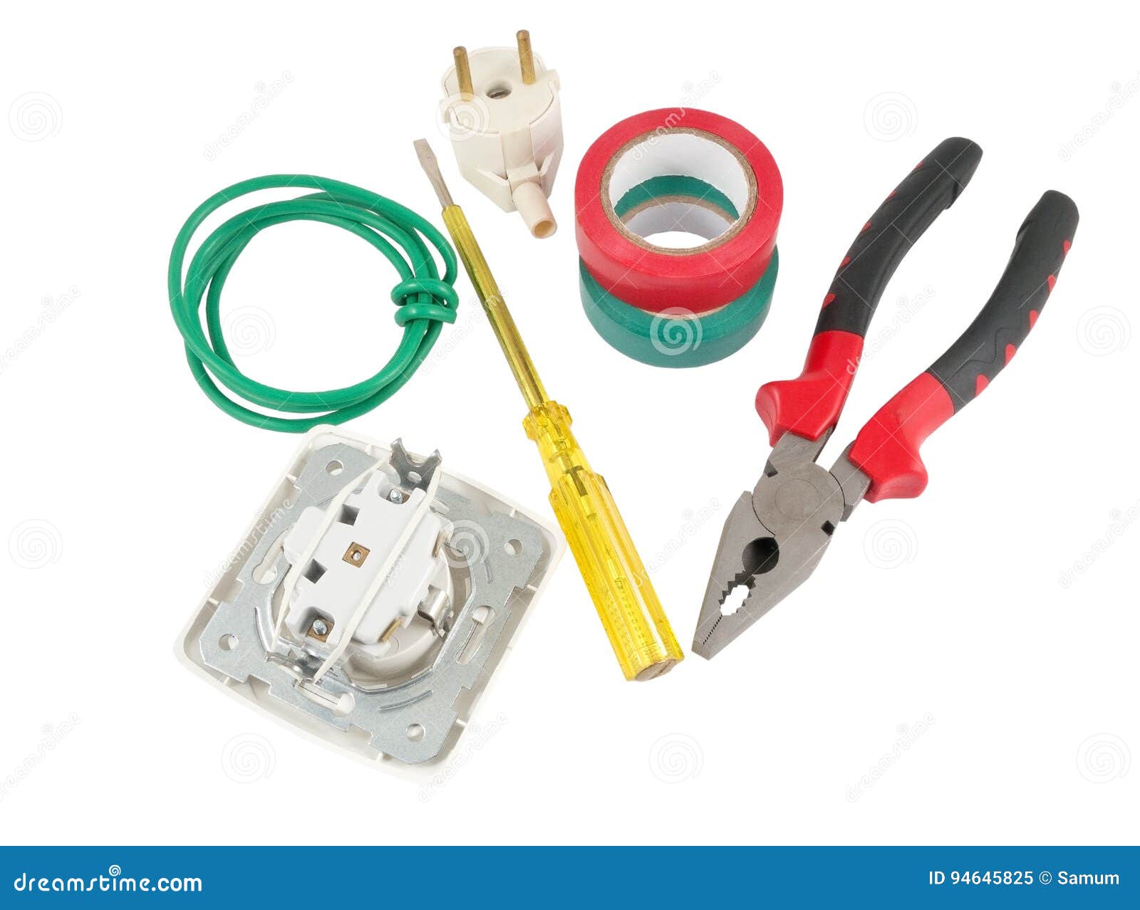 The Electrician tools stock image. Image of equipment - 94645825