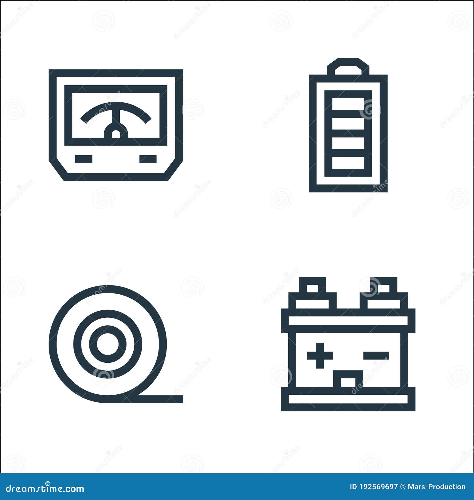 Electrician Tools and Line Icons. Linear Set Stock Vector ...