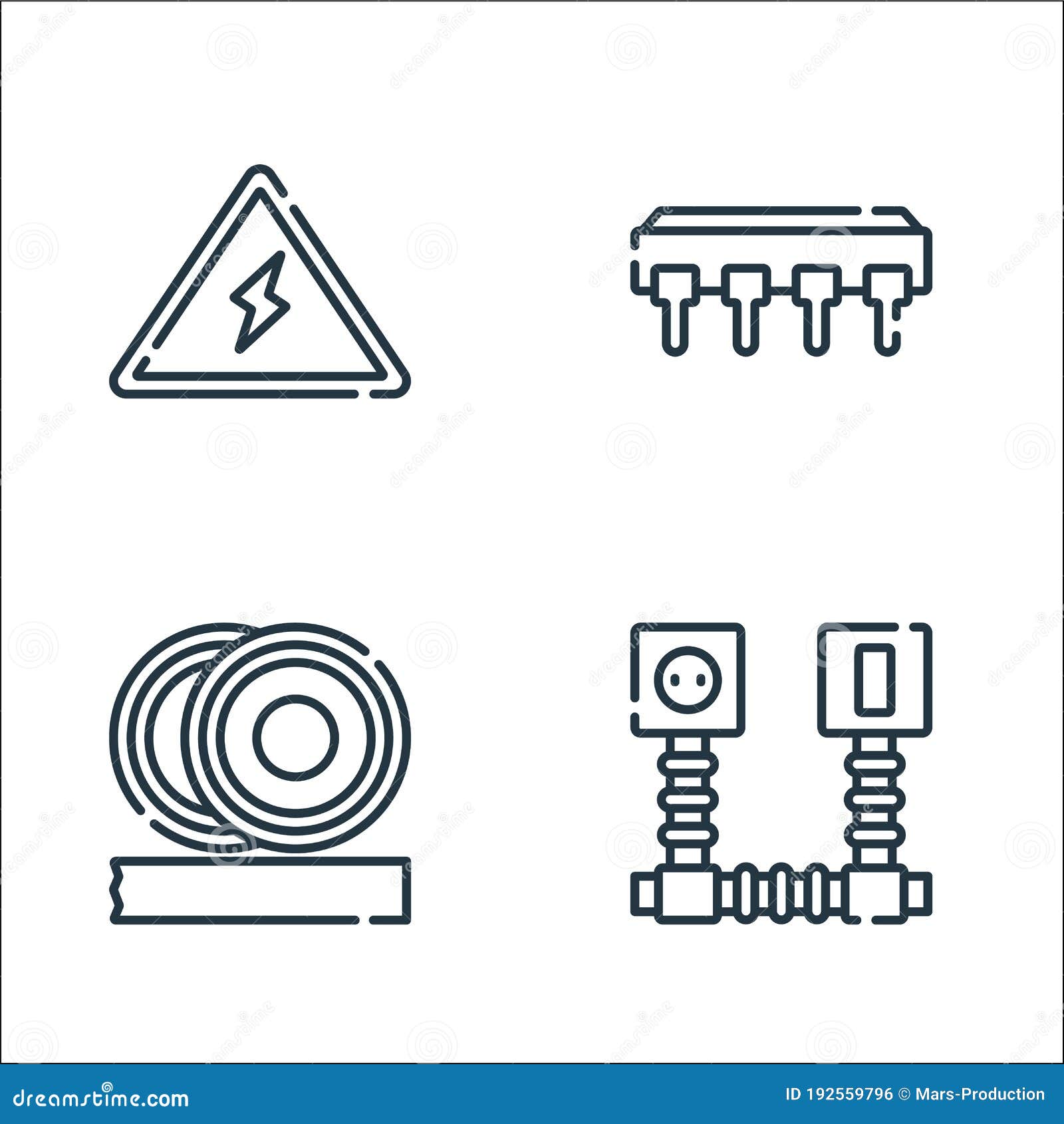 Insulation Of Electrical Wiring. Vector Ceramic Component High Voltage ...
