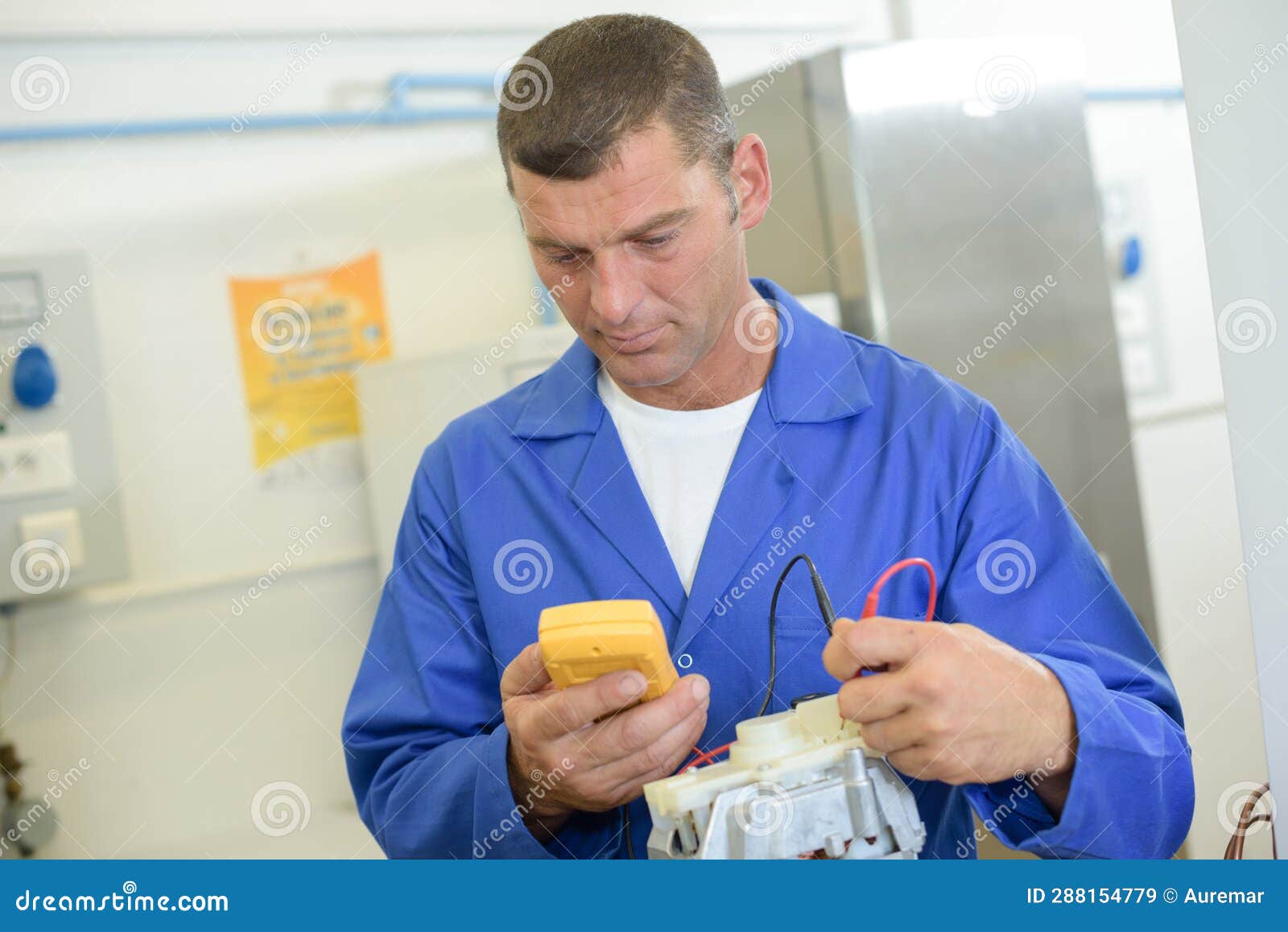 Electrician Using Multimeter Stock Image - Image of ammeter, technician ...