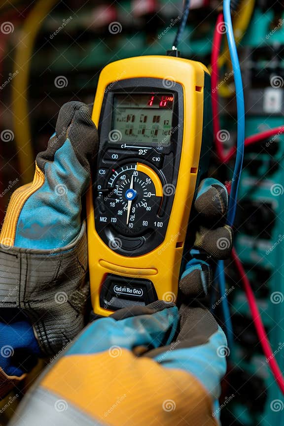 Electrician Using Multimeter To Test Electrical Wires for Safety and ...