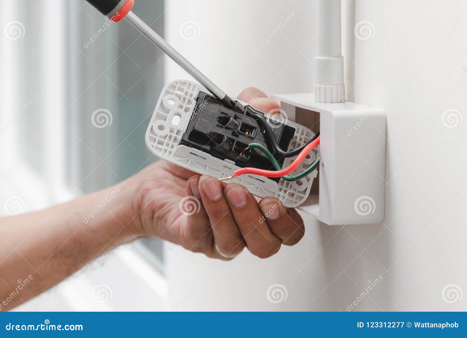 Home electrical system stock image. Image of electricity - 123312277