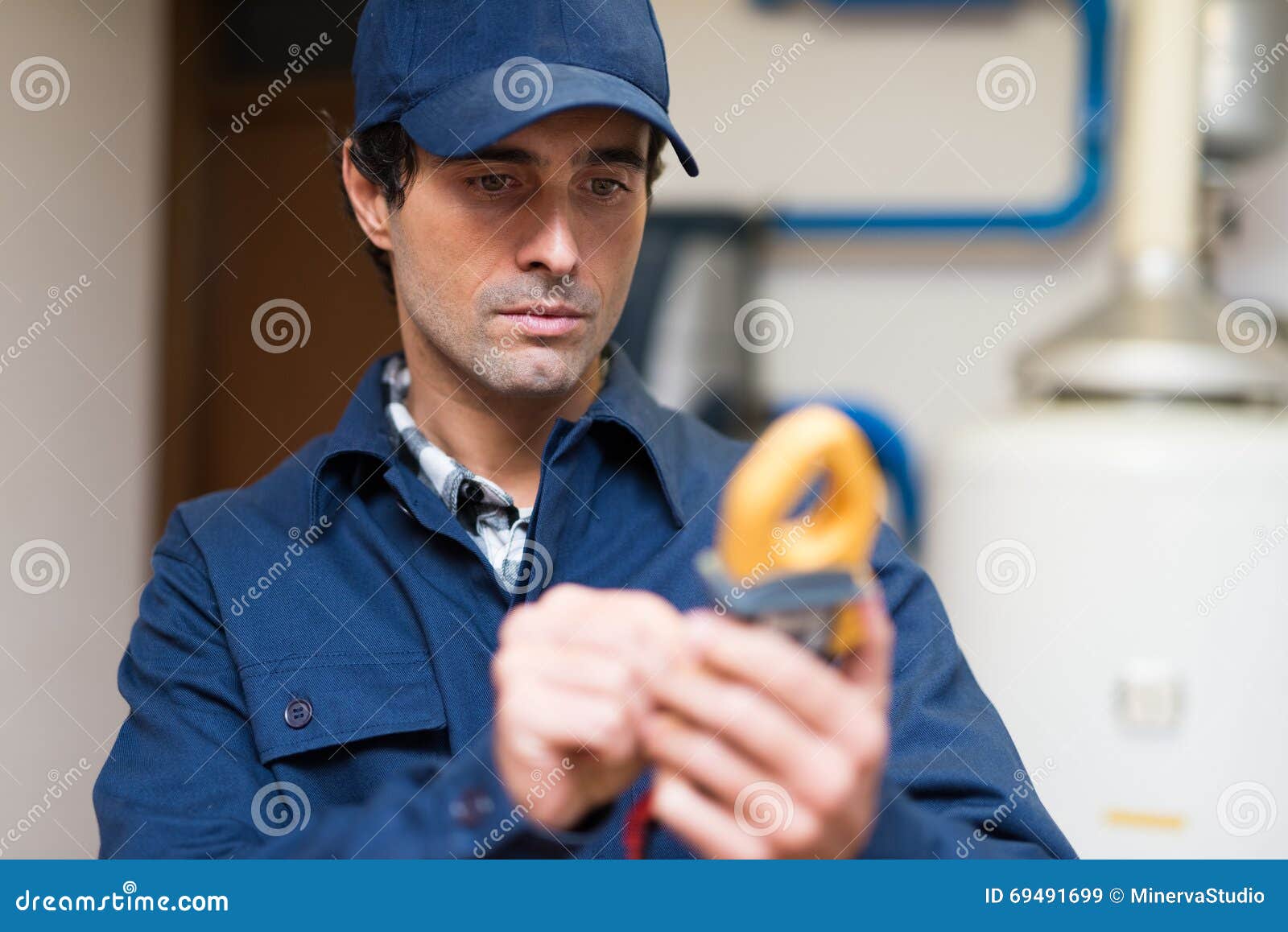 Electrician Using Screwdriver And Installing Power Socket Royalty-Free ...
