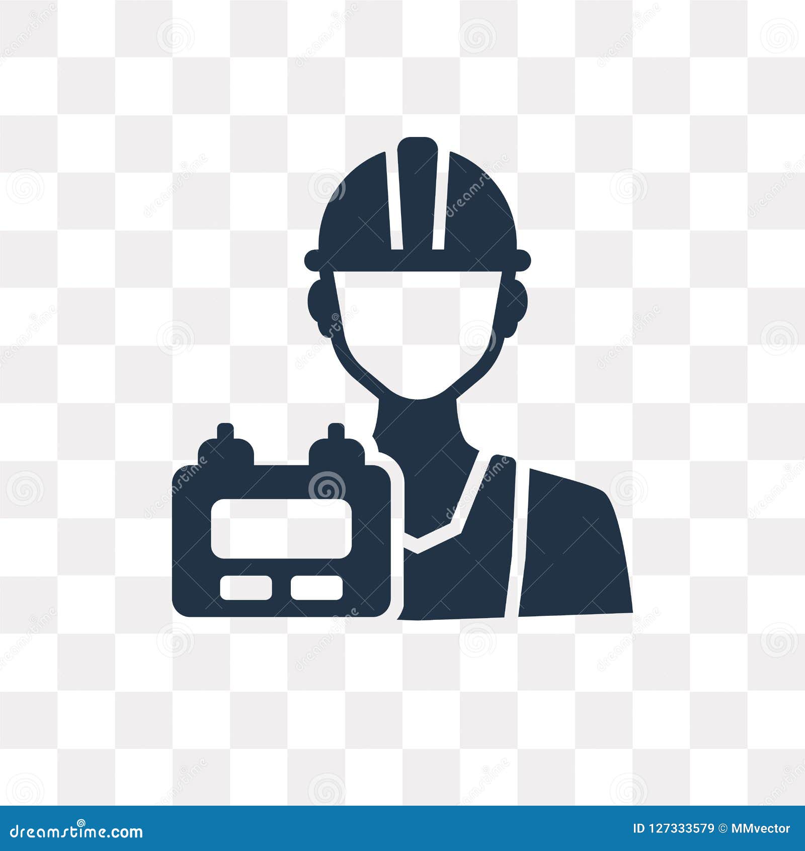 Electrician Vector Icon Isolated on Transparent Background, Electrician ...
